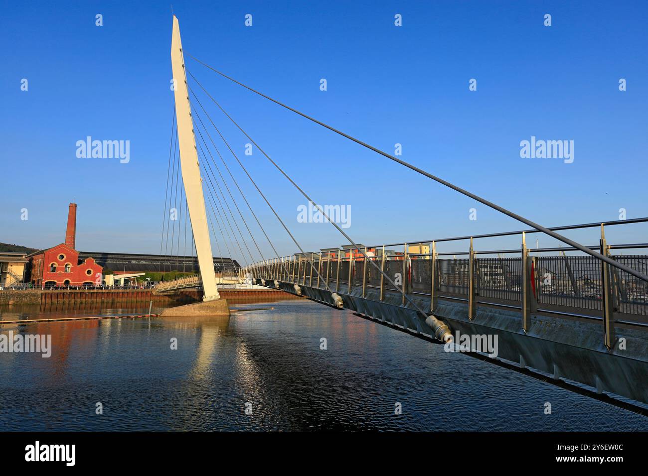 Swansea Sail Bridge, Swansea, South Wales Stock Photo - Alamy