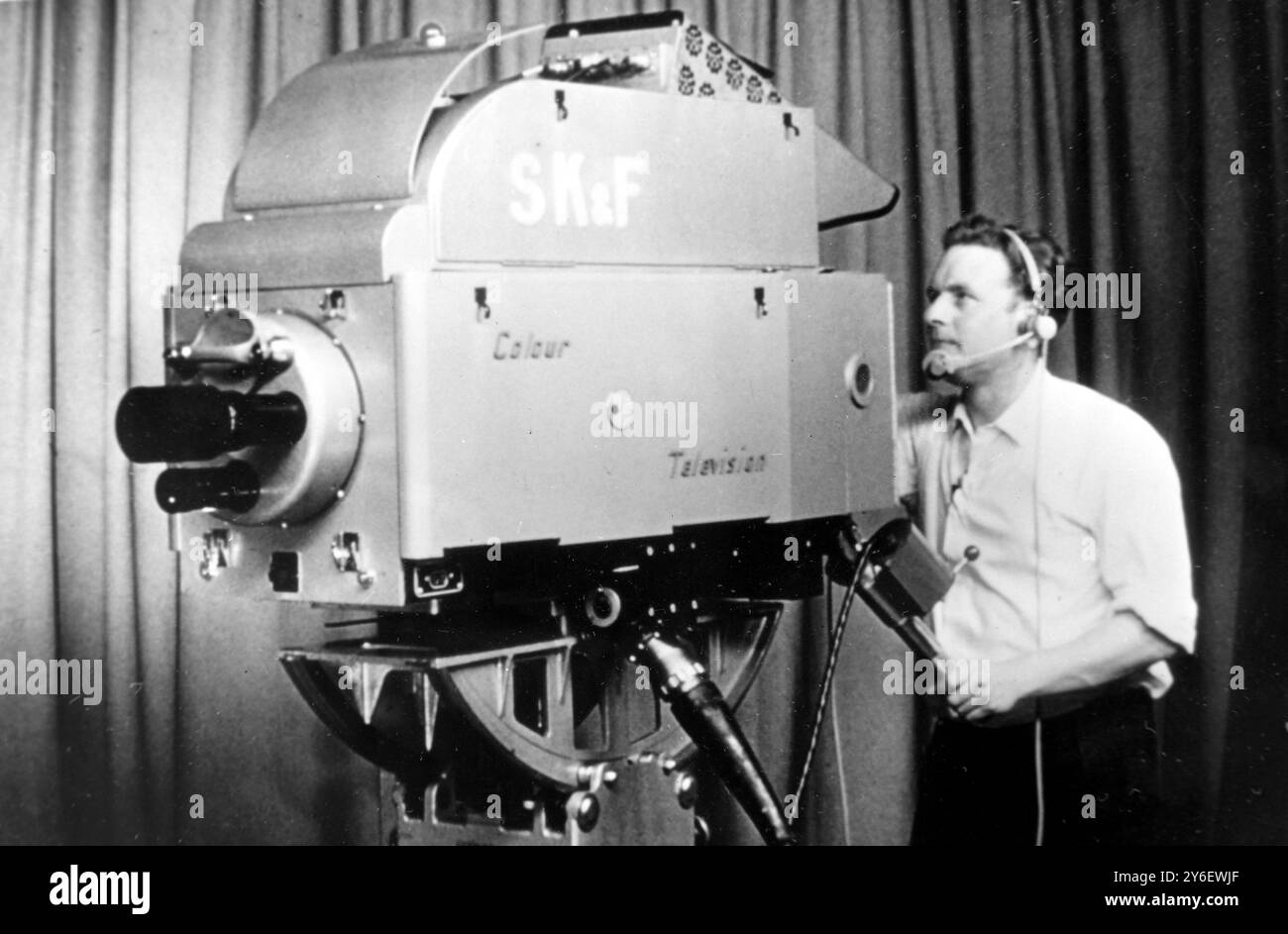 Historic colour television Black and White Stock Photos & Images - Alamy