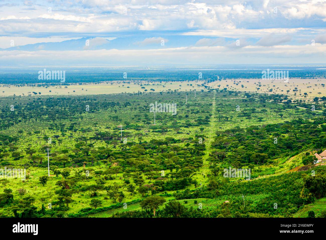 The plains of Queen Elizabeth Ntional Park in the Rift Valley in ...