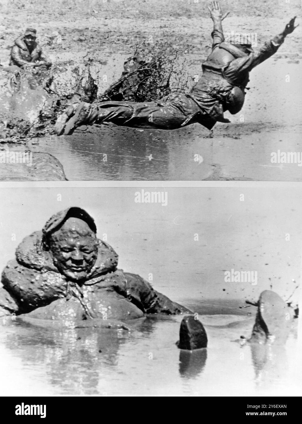 FROGMAN SAILOR MAKING DRIVE INTO TWO FOOT DEEP MUDHOLE IN CALIFORNIA ...