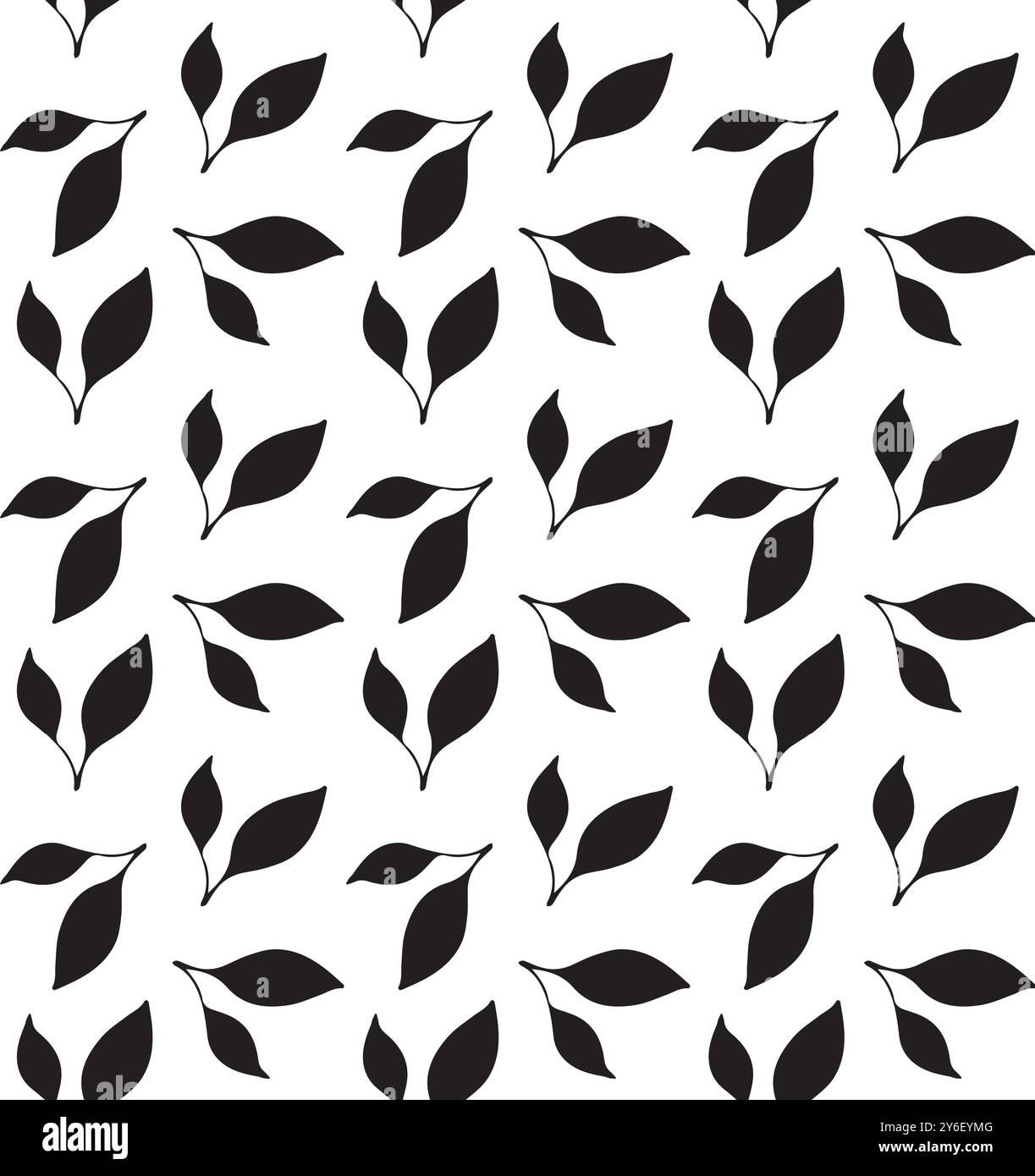 Vector seamless pattern of leaves silhouette Stock Vector Image & Art ...