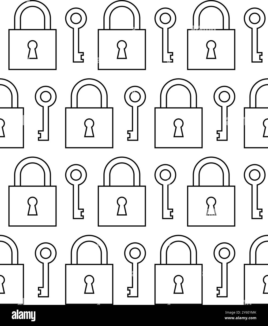 Vector seamless pattern of flat key and lock Stock Vector Image & Art ...
