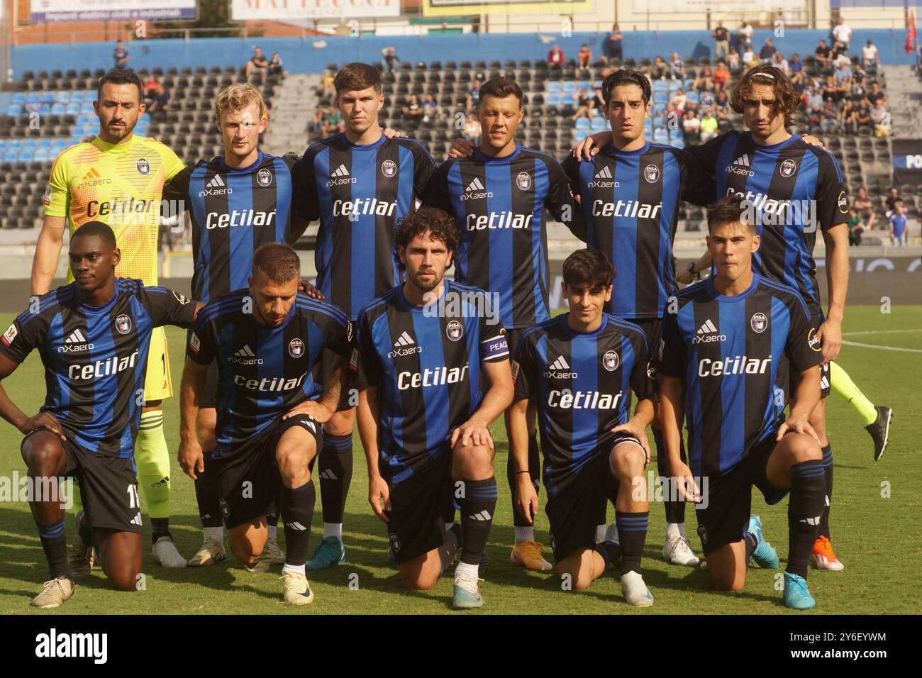 Pisa, Italia. 25th Sep, 2024. Pisa team during the Italian Cup soccer ...