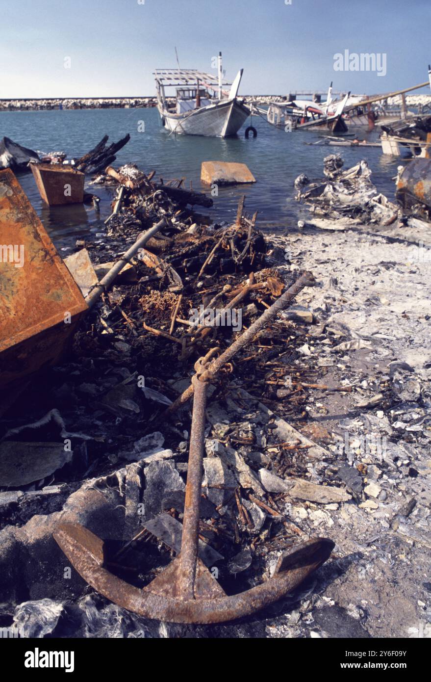 First Gulf War: 8th March 1991 Destroyed by the fleeing Iraqi Army, an ...