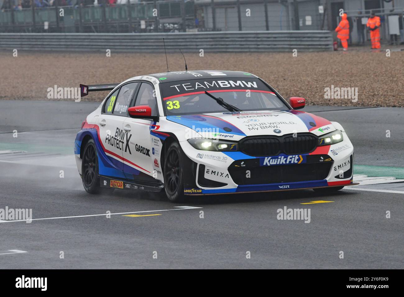 Adam Morgan, BMW 330e M Sport, Team BMW, Run under very wet conditions ...