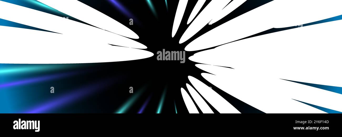 Blue comic strip radial motion luminous lines. Anime comics book super ...