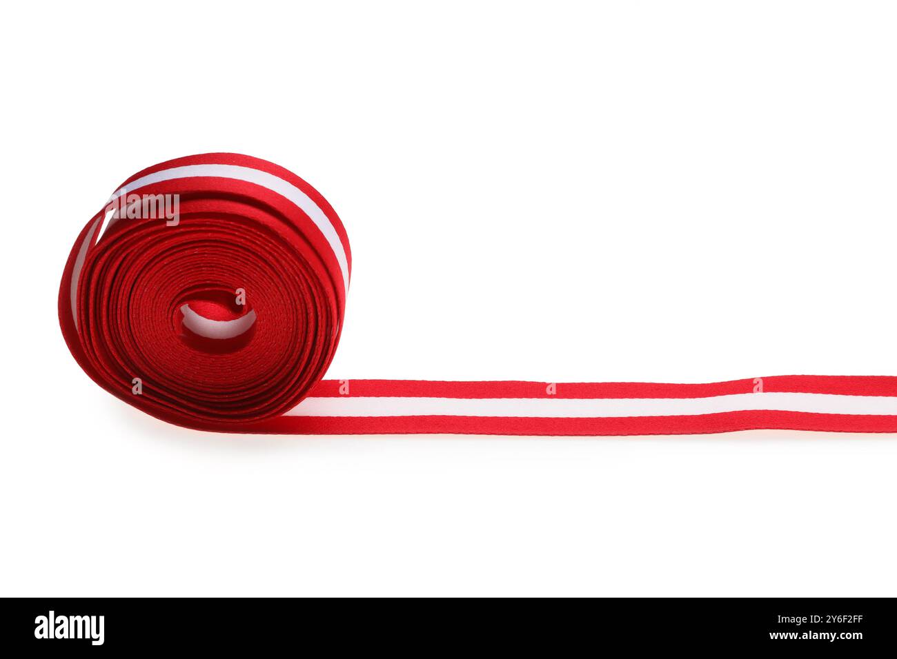 Ribbon in colors of Austrian flag isolated on white Stock Photo - Alamy