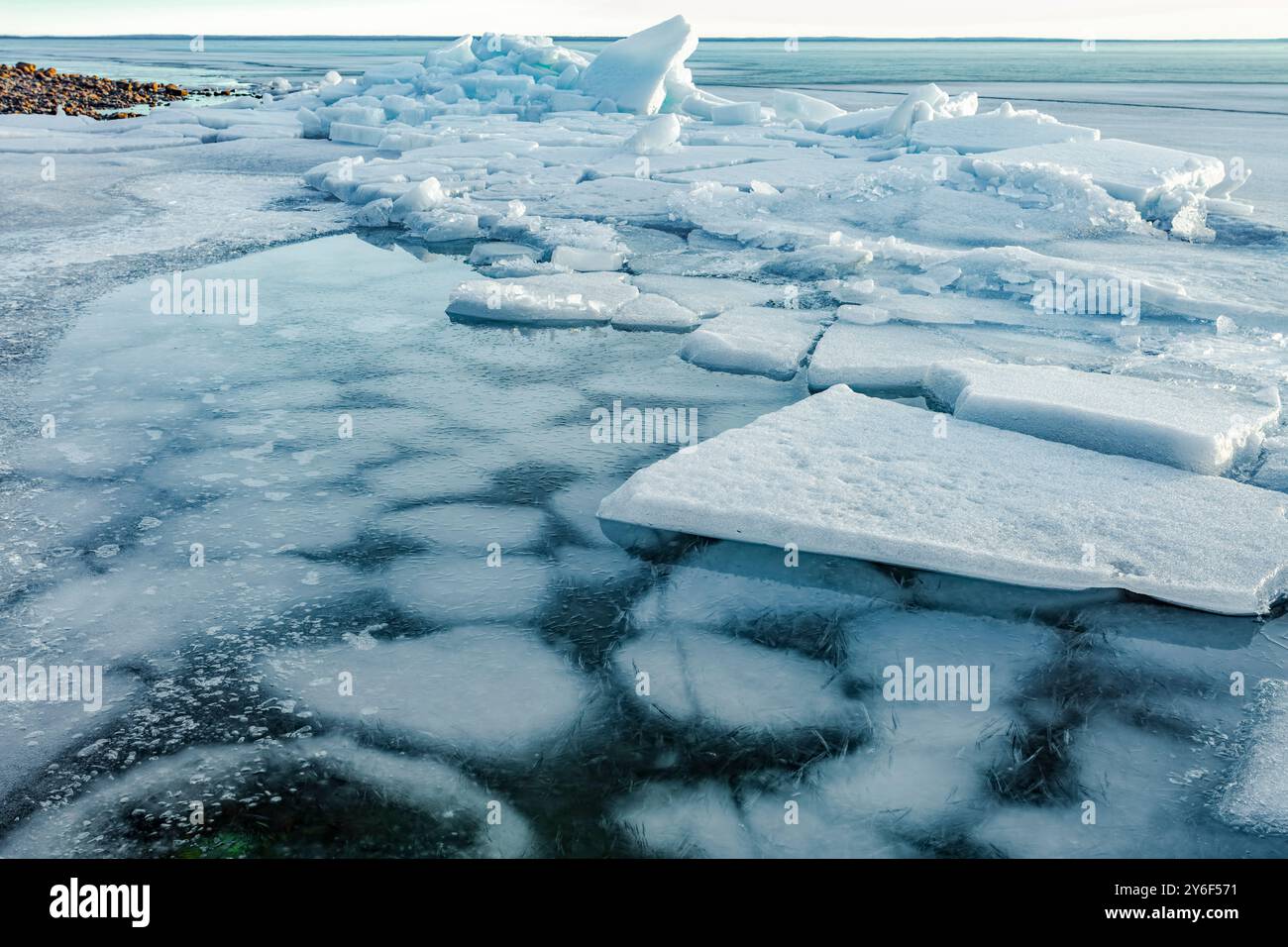 Three Layers of Ice Stock Photo - Alamy