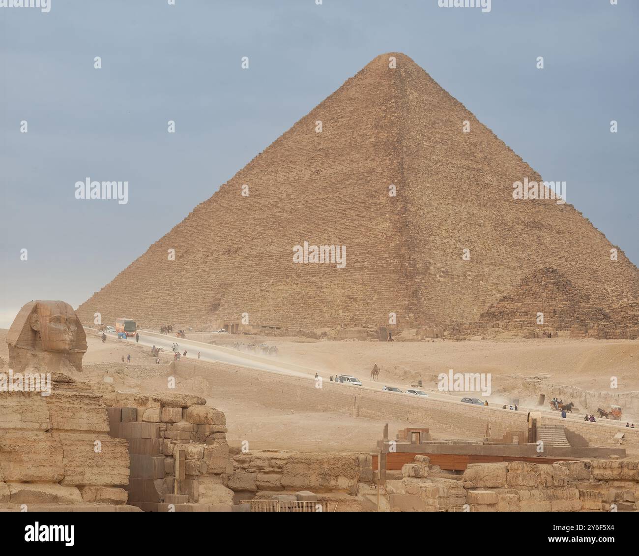 Pyramid and Sphinx at Giza Stock Photo - Alamy