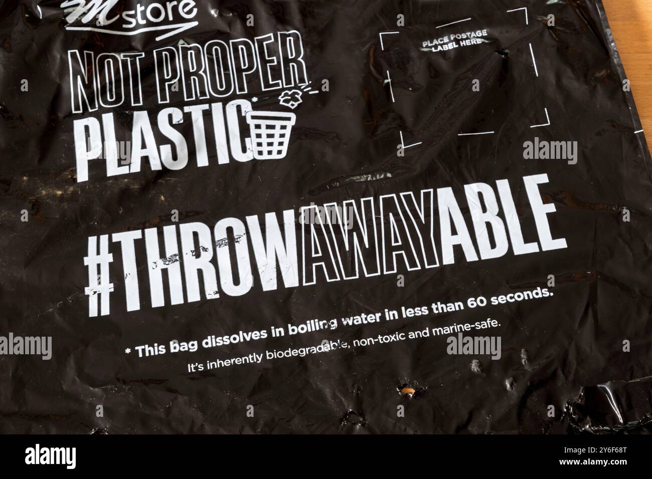 Not Proper Plastic #throwawayable bag. Biodegradable, non-toxic and ...