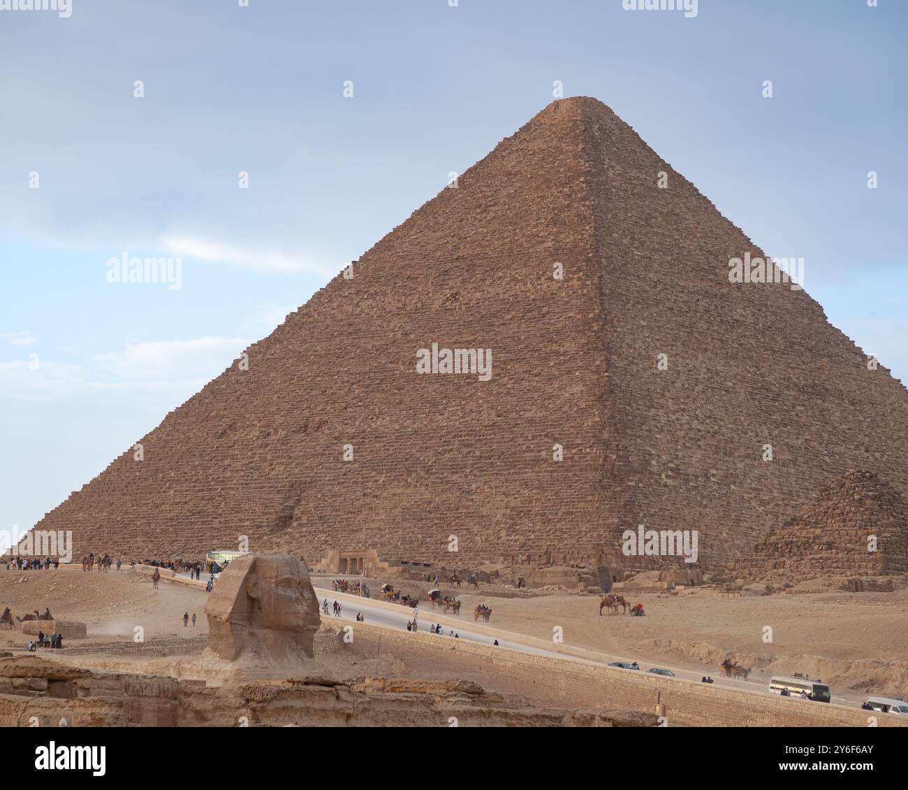 Pyramid and Sphinx at Giza Stock Photo - Alamy