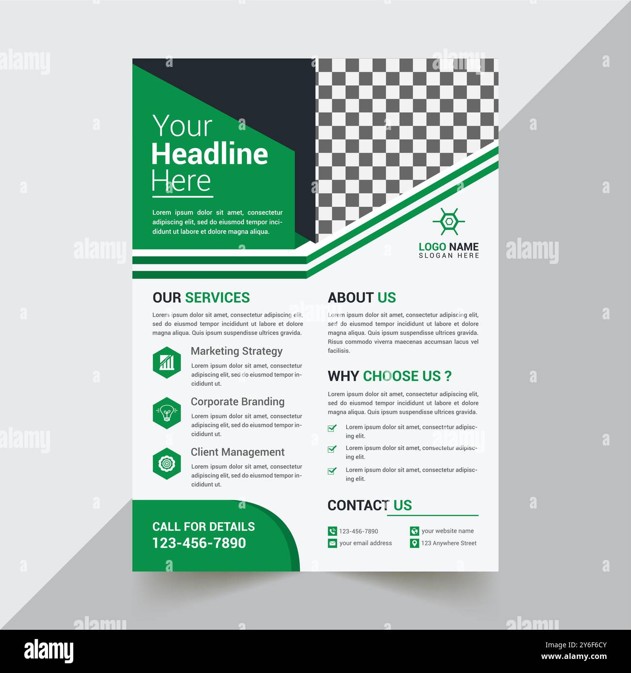 Flyer Design Template Stock Vector Image & Art - Alamy