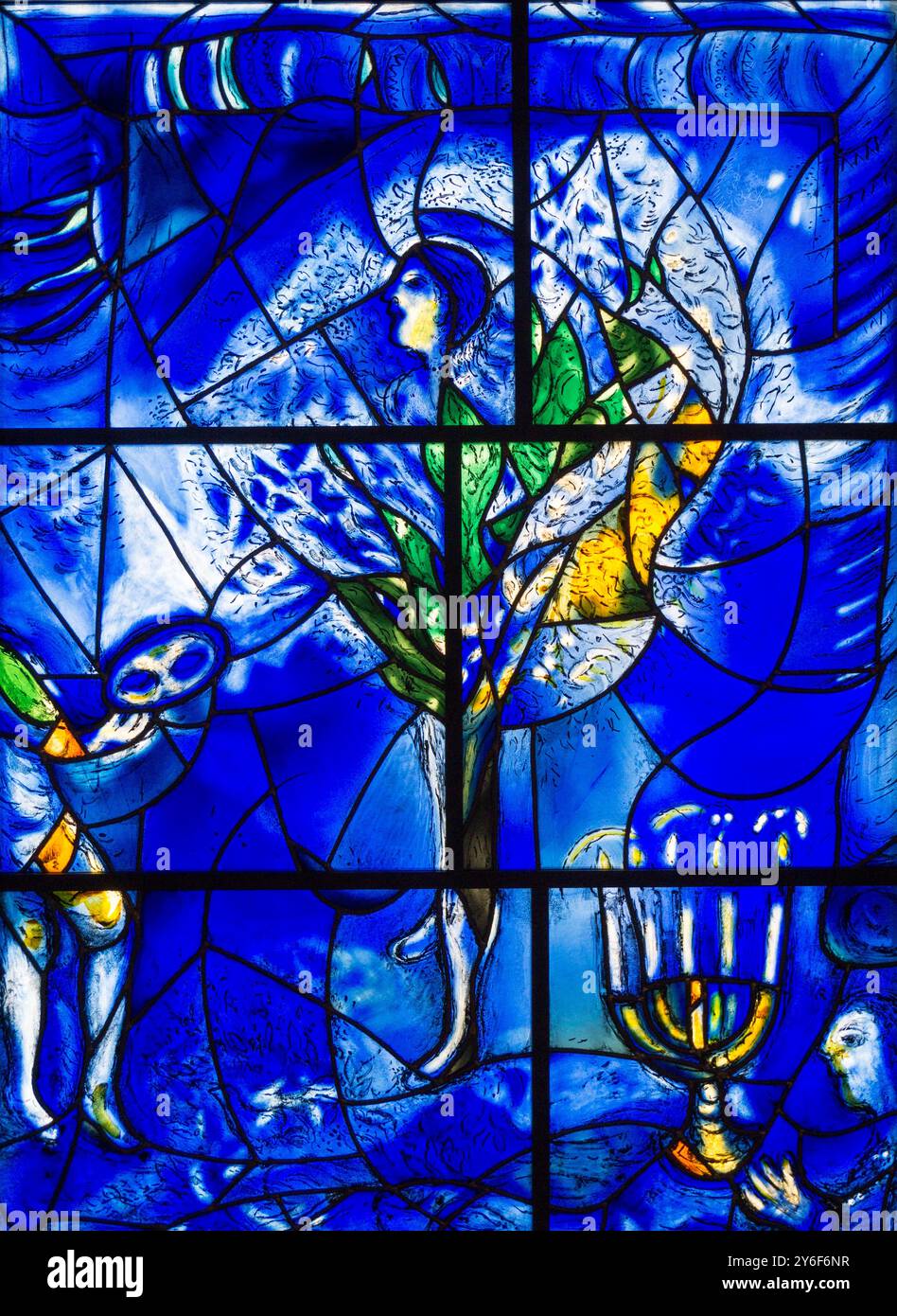 A detail from America Windows by Marc Chagall, stained glass in the Art ...