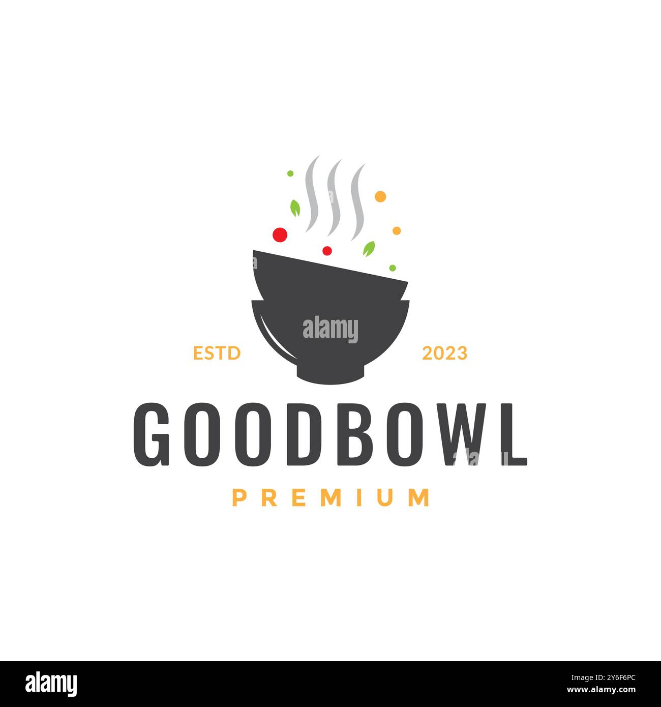 bowl cuisine delicious taste modern colorful logo design vector icon ...