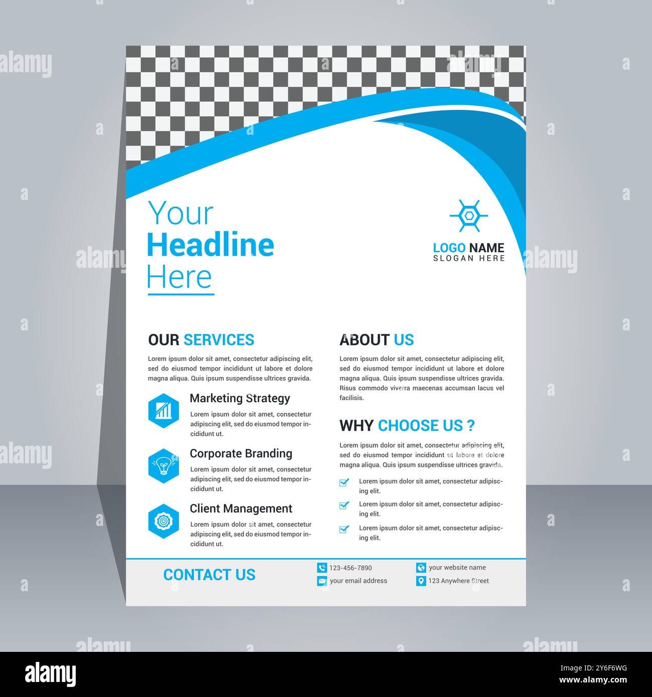 Flyer Design Template Stock Vector Image & Art - Alamy