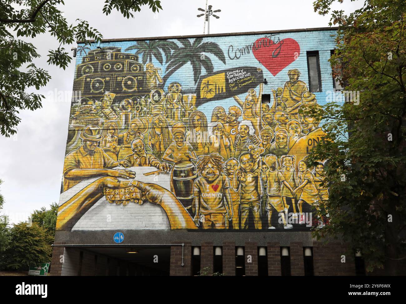 Coventry Caribbean Association mural at Spon Street Stock Photo - Alamy