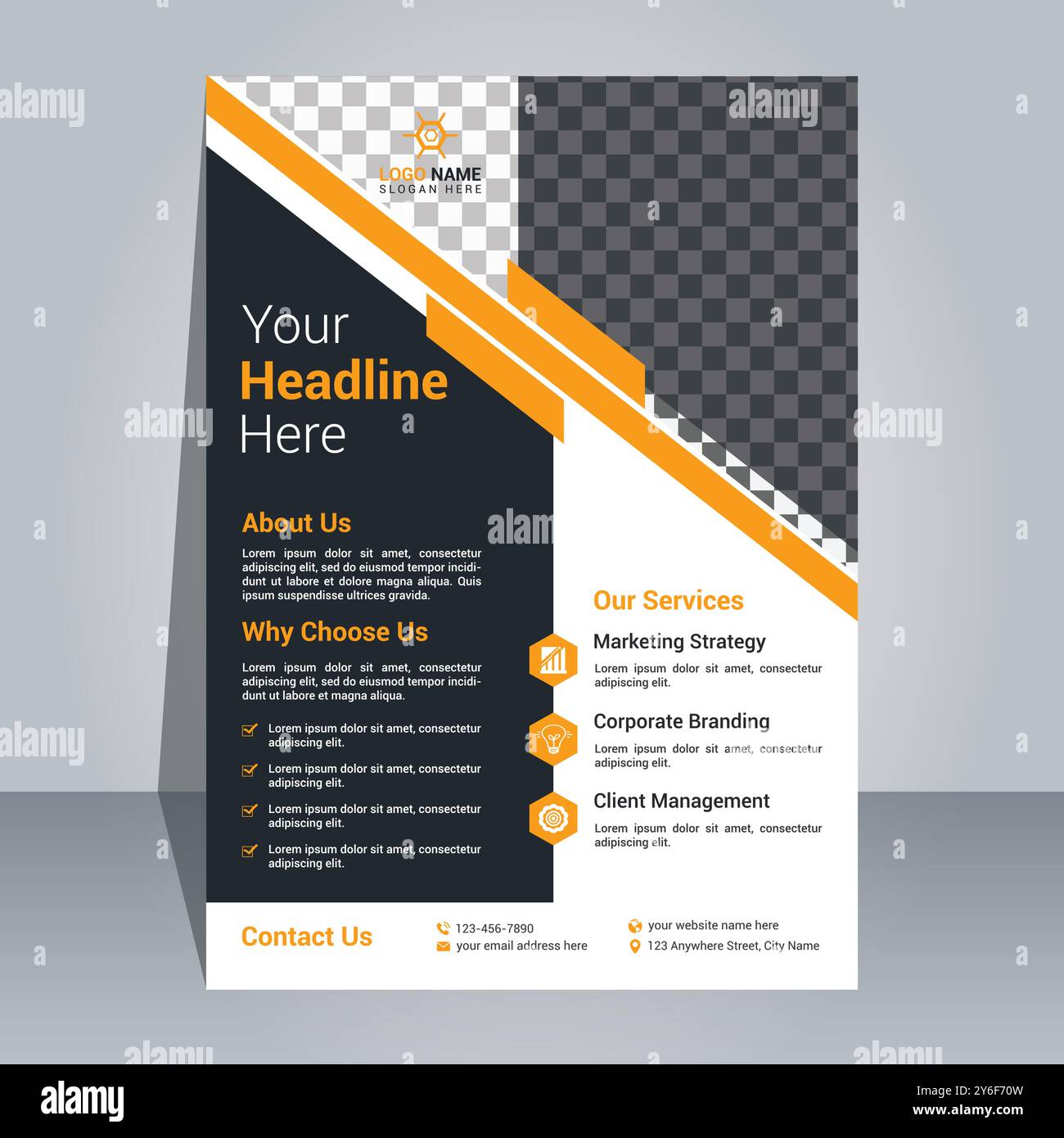 Flyer Design Template Stock Vector Image & Art - Alamy