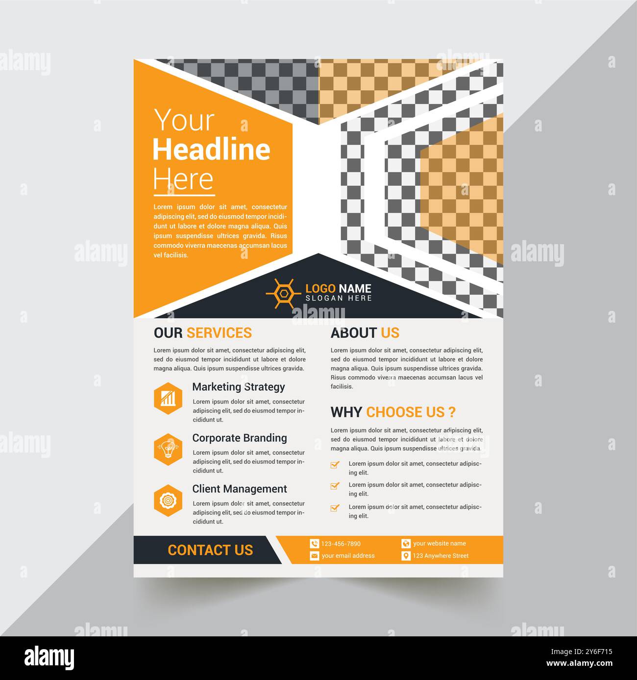 Flyer Design Template Stock Vector Image & Art - Alamy