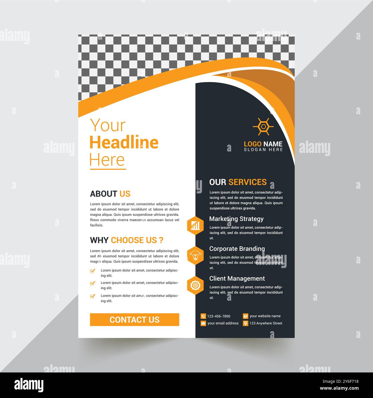 Flyer Design Template Stock Vector Image & Art - Alamy
