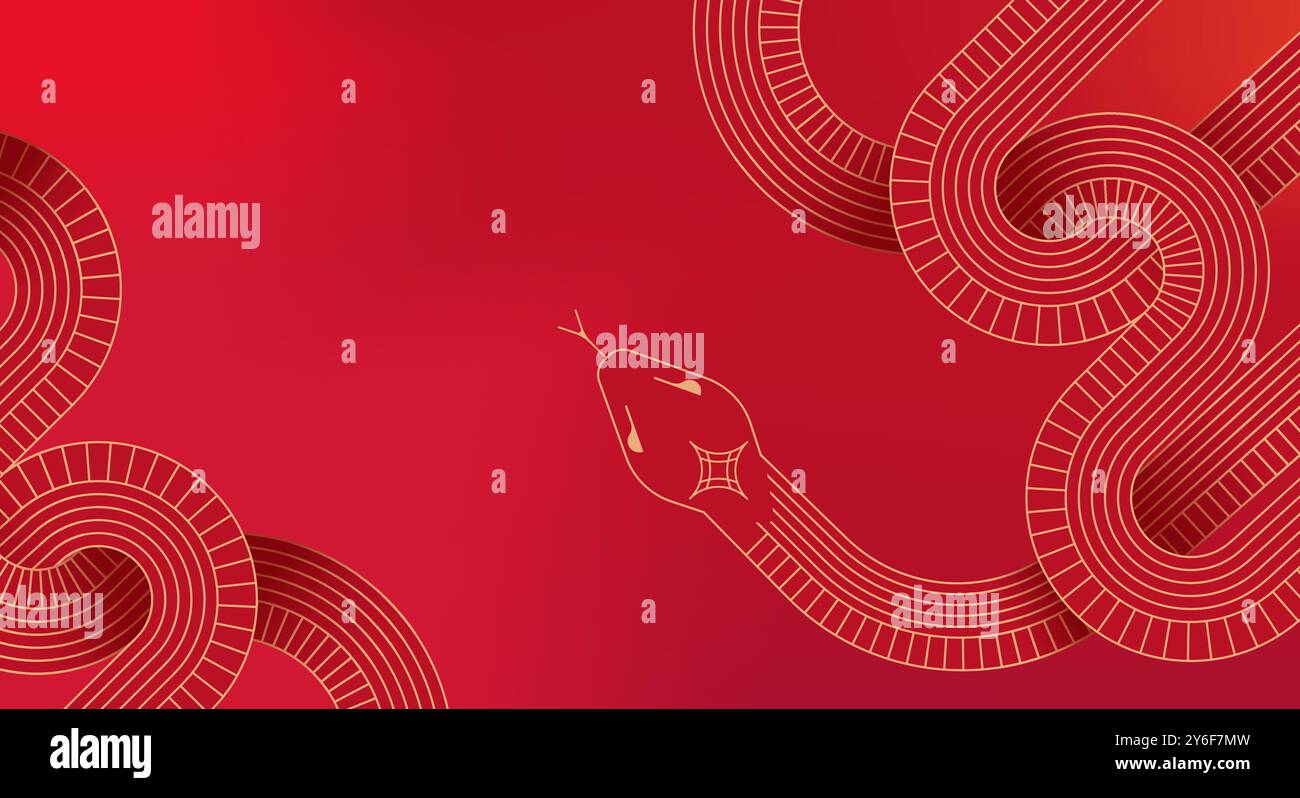Chinese new year 2025 year of the Snake. Abstract background. Linear ...