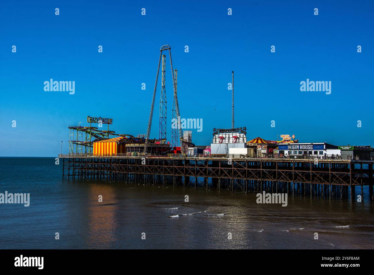 Work being carried out on the South Shore Pier Stock Photo - Alamy
