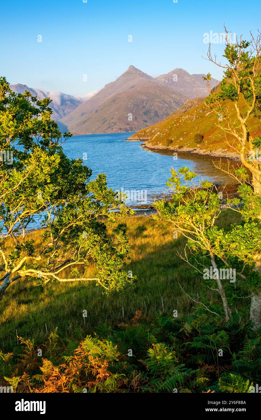 Loch Nevis and the mountain of Sgurr na Ciche at it's head, Scotland ...