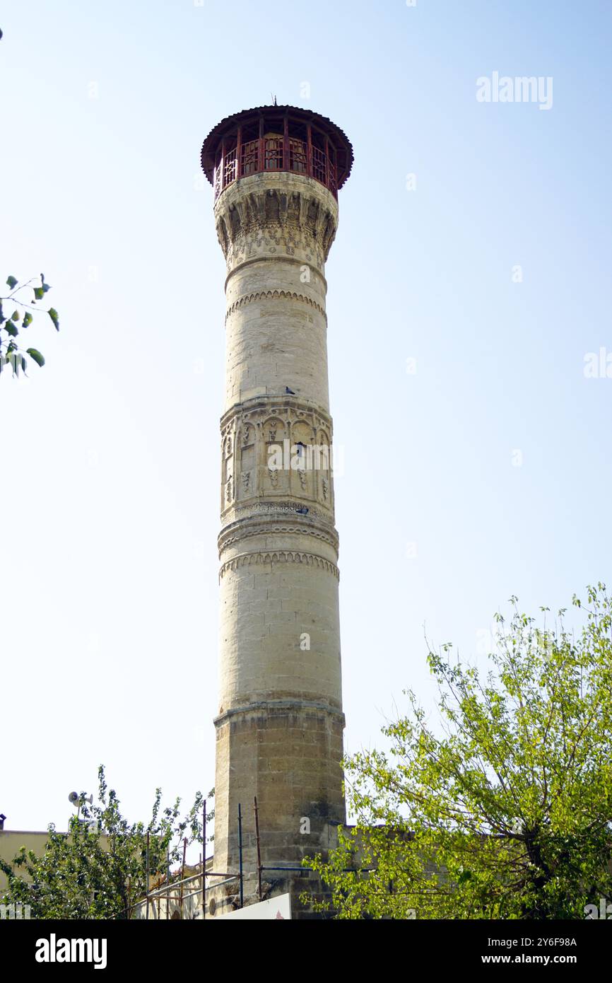 Historical architecture of Gaziantep, Turkey: the minaret tower of the ...