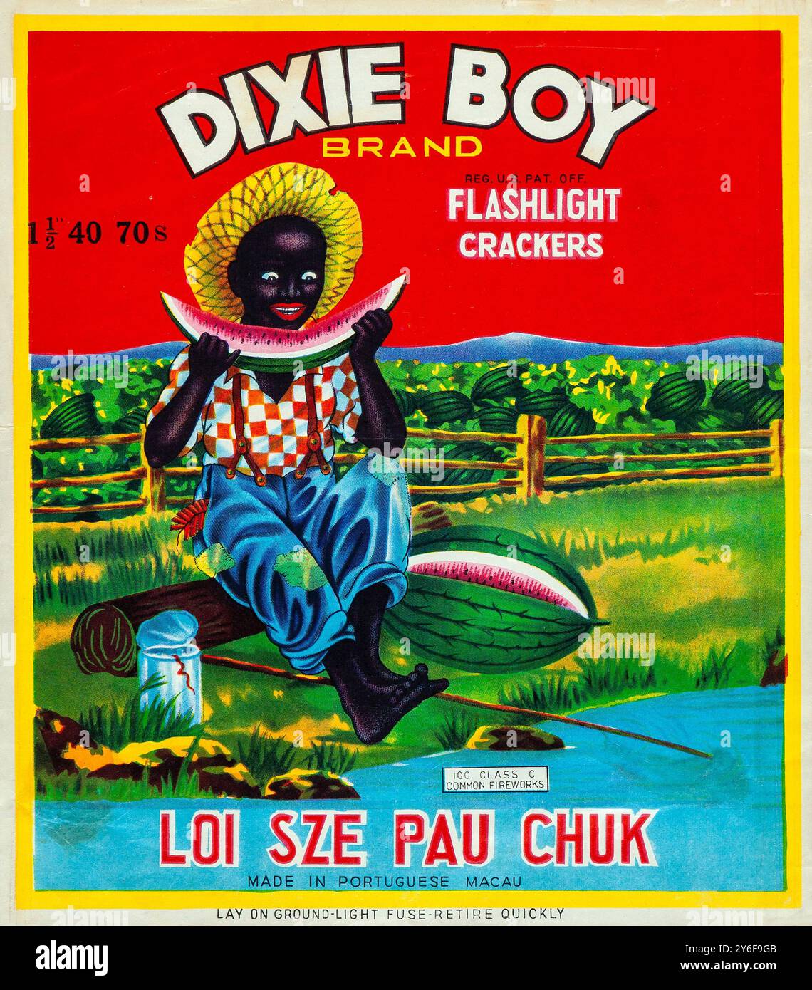 Firecracker Label "Dixie Boy" (c. 1940) Flashlight Crackers - Loi Sze ...