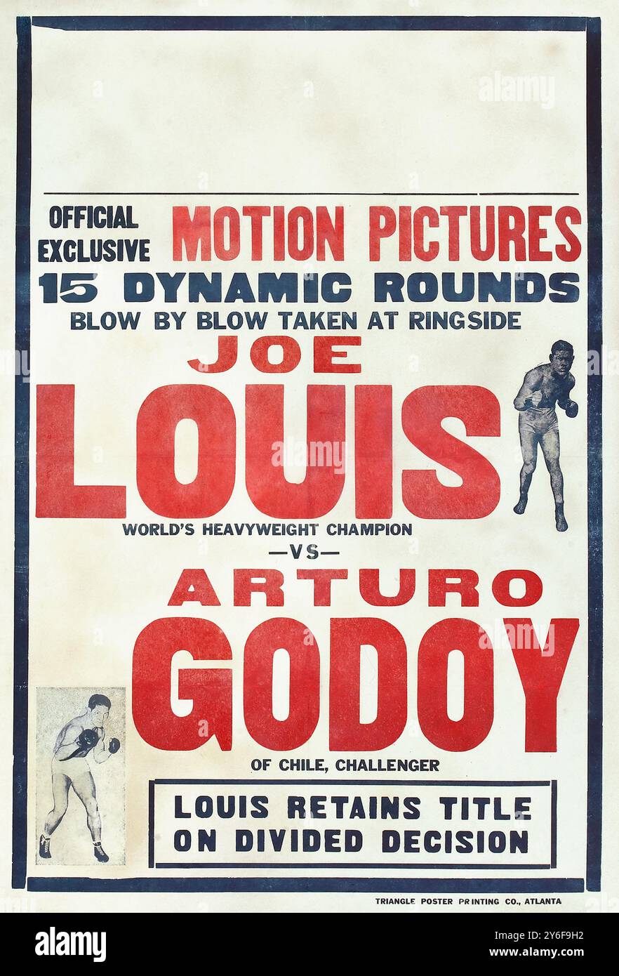 Joe Louis vs. Arturo Godoy Boxing Fight film taken at ringside ...