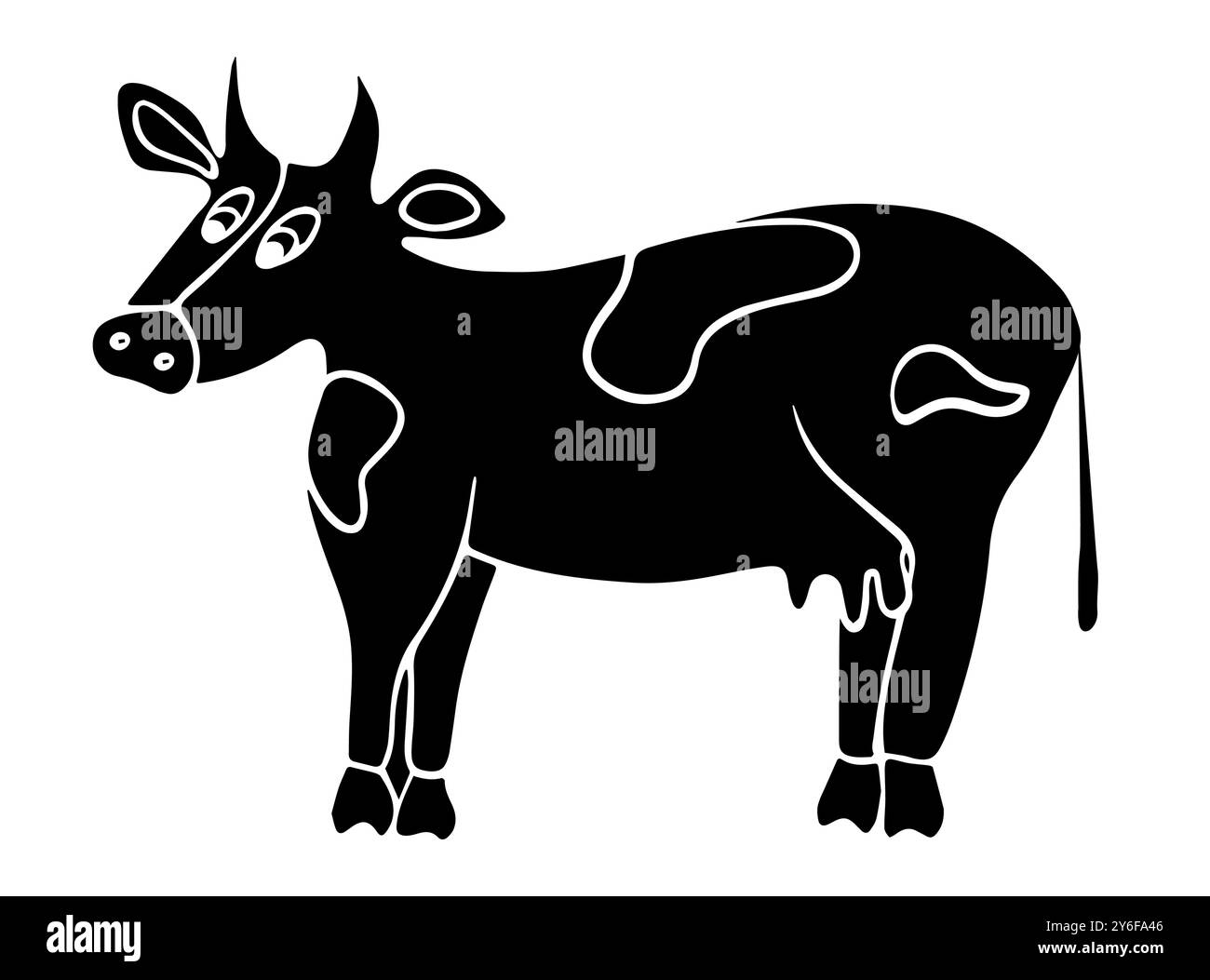 A friendly cow silhouette highlights the shape and form of this beloved ...