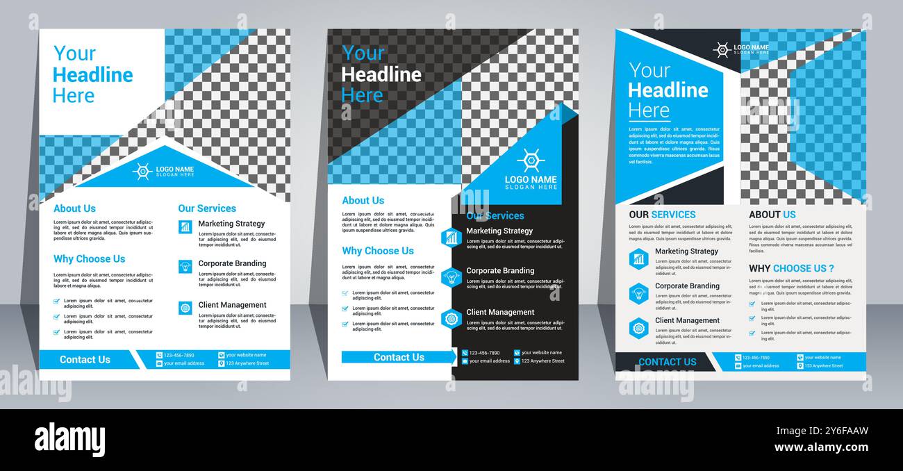 Corporate Flyer Design Template Stock Vector Image & Art - Alamy