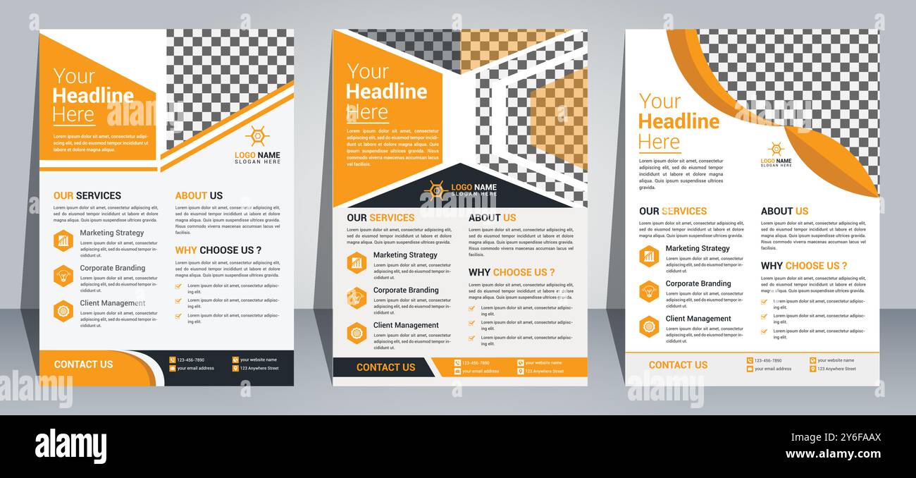 Creative Flyer Design Template Stock Vector Image & Art - Alamy