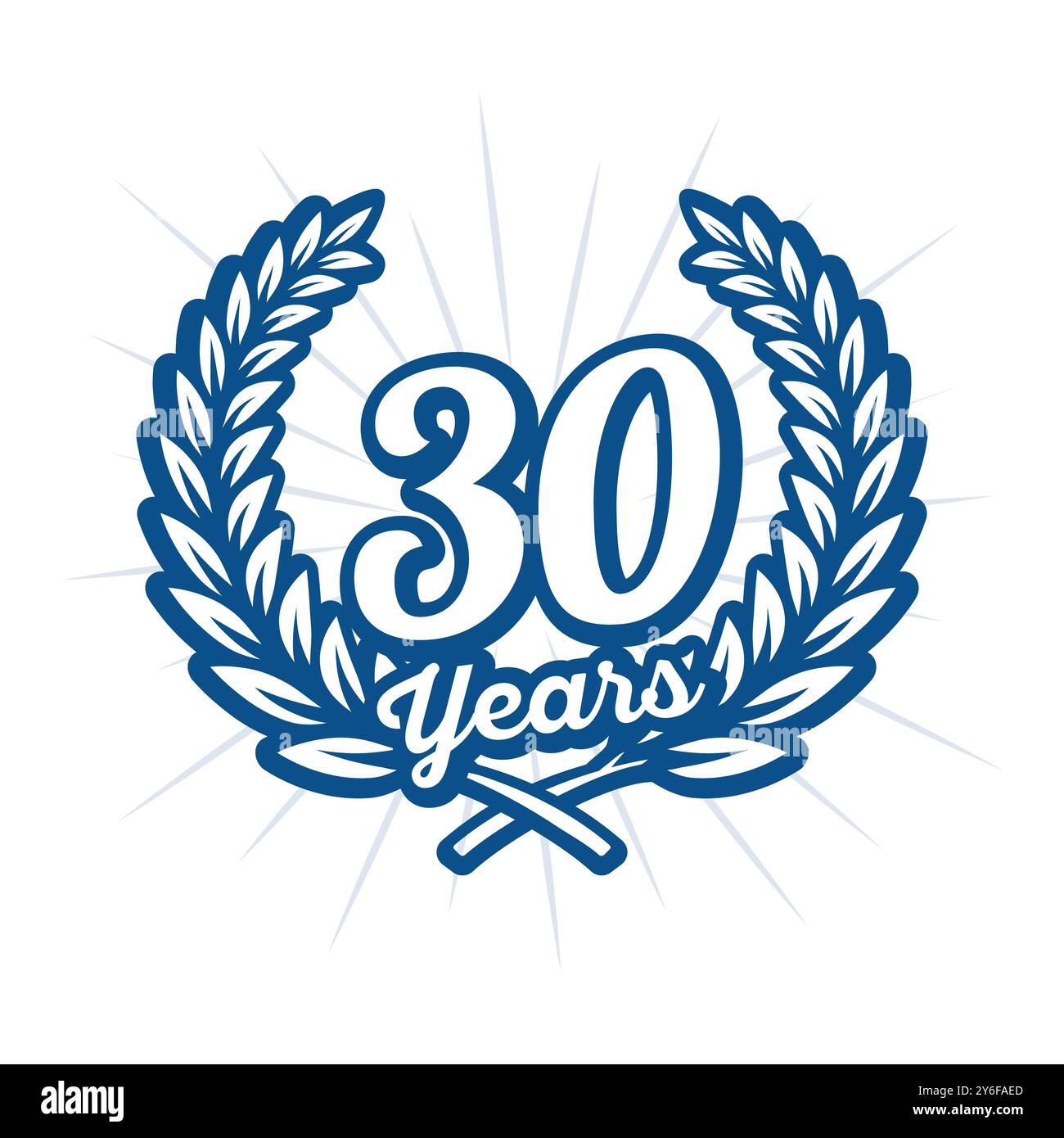 30 years anniversary celebration with laurel wreath. 30th anniversary ...