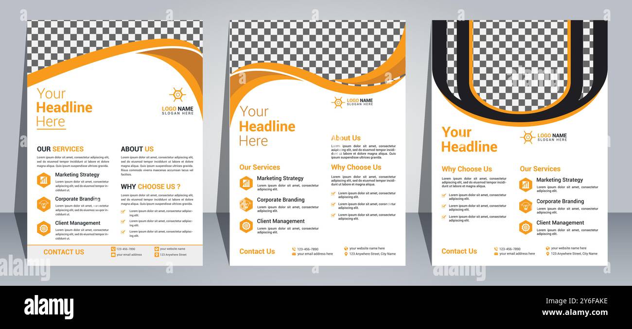 Creative Flyer Design Template Stock Vector Image & Art - Alamy