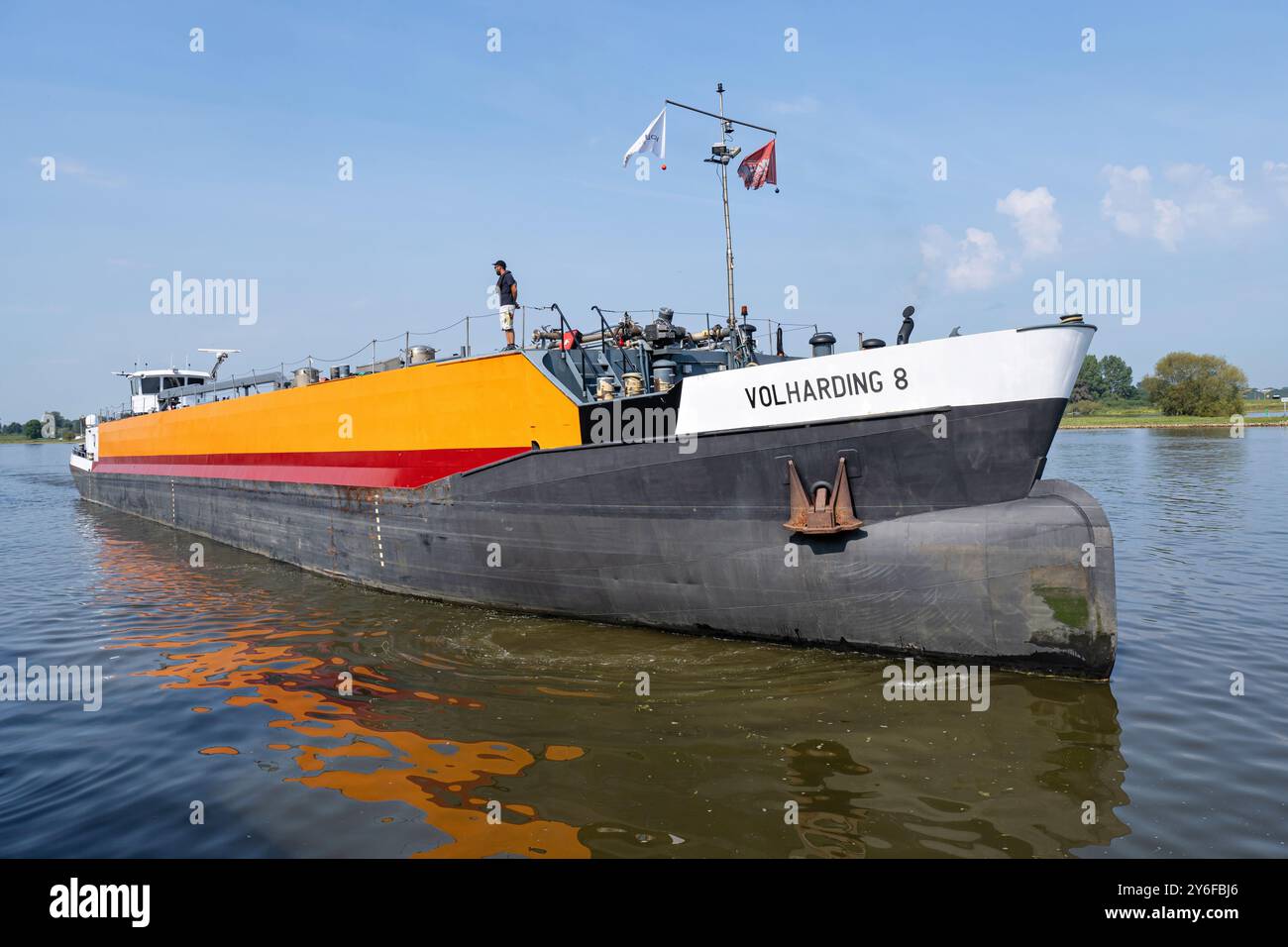 inland vegoil tanker Volharding 8 on the river Ijssel Stock Photo - Alamy