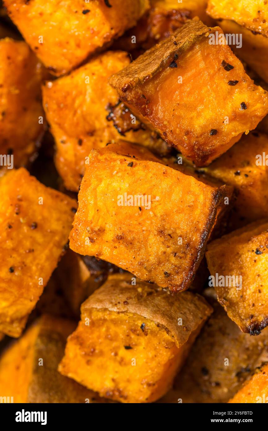 Homemade Roasted Yam Sweet Potatoes with Salt and Pepper Stock Photo ...