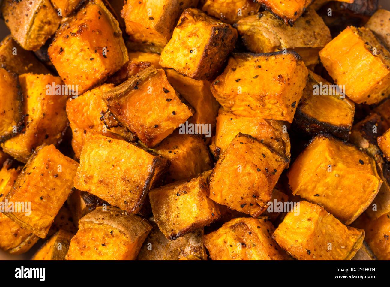 Homemade Roasted Yam Sweet Potatoes with Salt and Pepper Stock Photo ...
