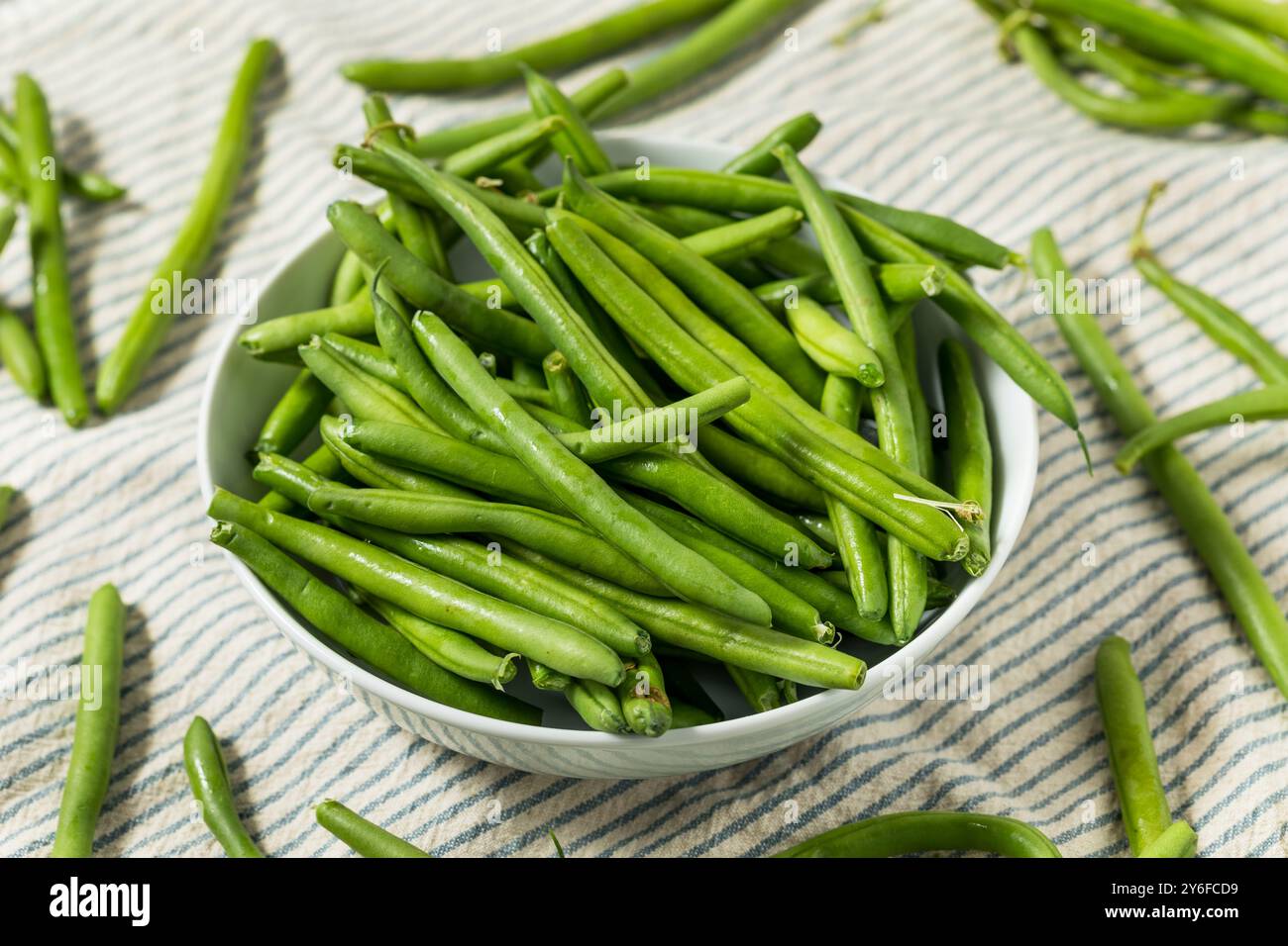 Raw Organic French Green Beans Ready to Cook Stock Photo - Alamy