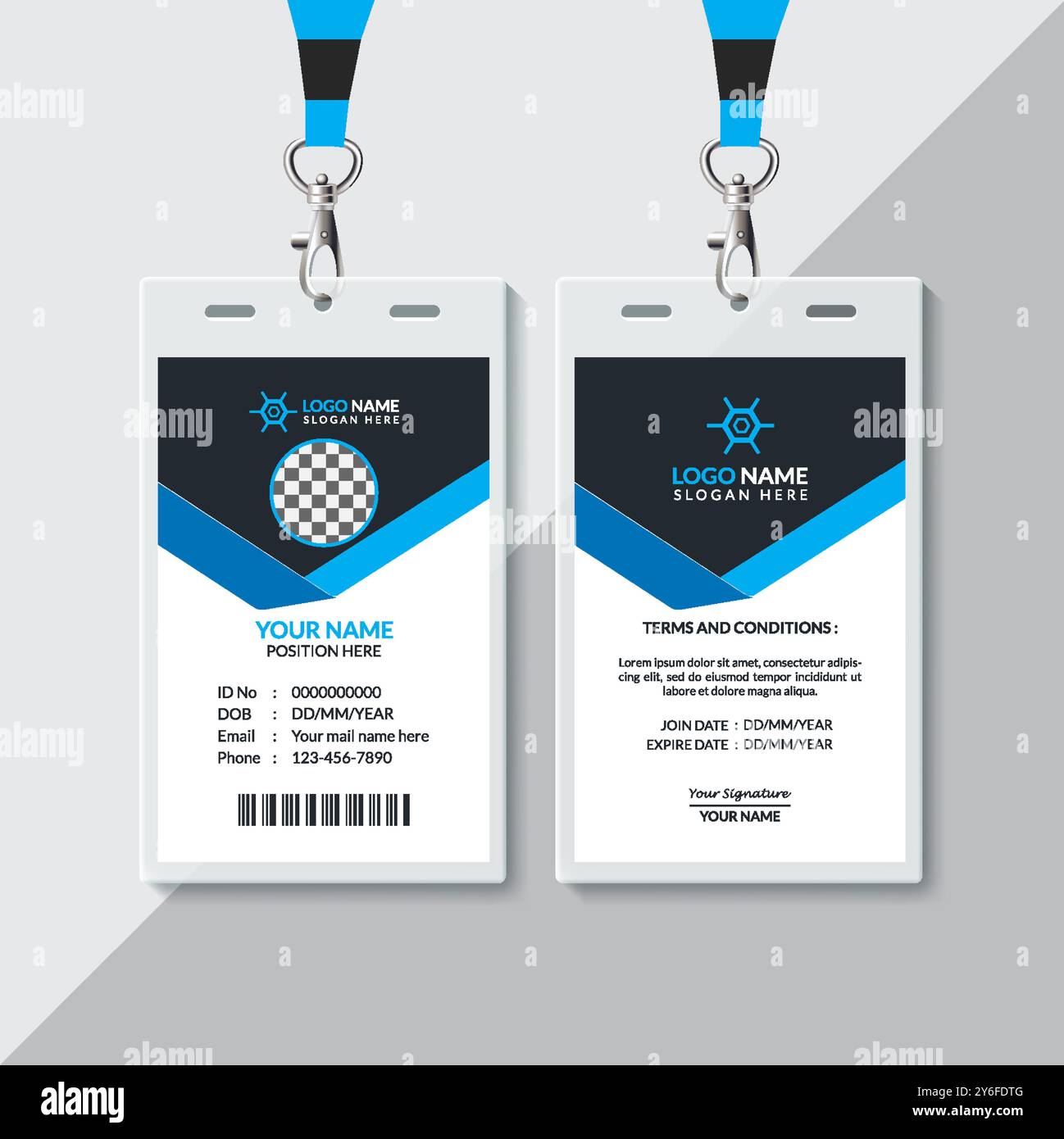 ID Card Design Template Stock Vector Image & Art - Alamy