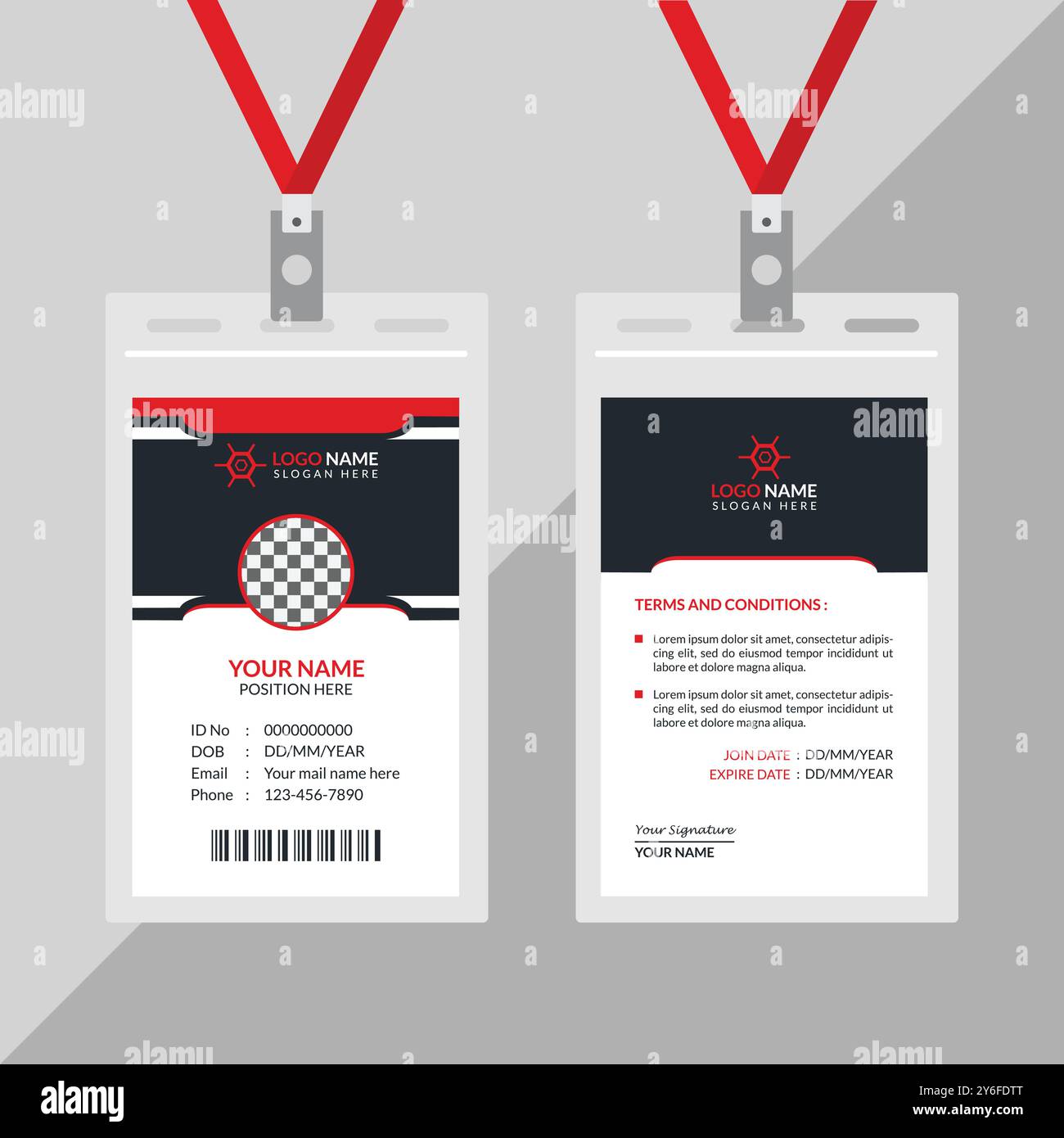 Creative ID Card Design Template Stock Vector Image & Art - Alamy