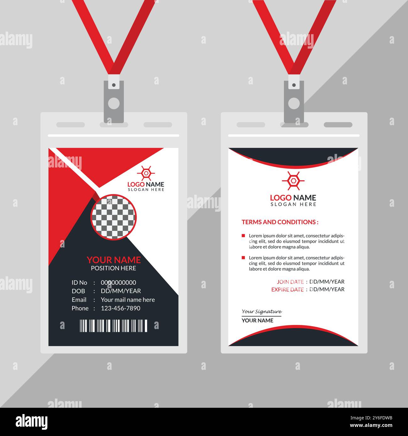 Creative ID Card Design Template Stock Vector Image & Art - Alamy