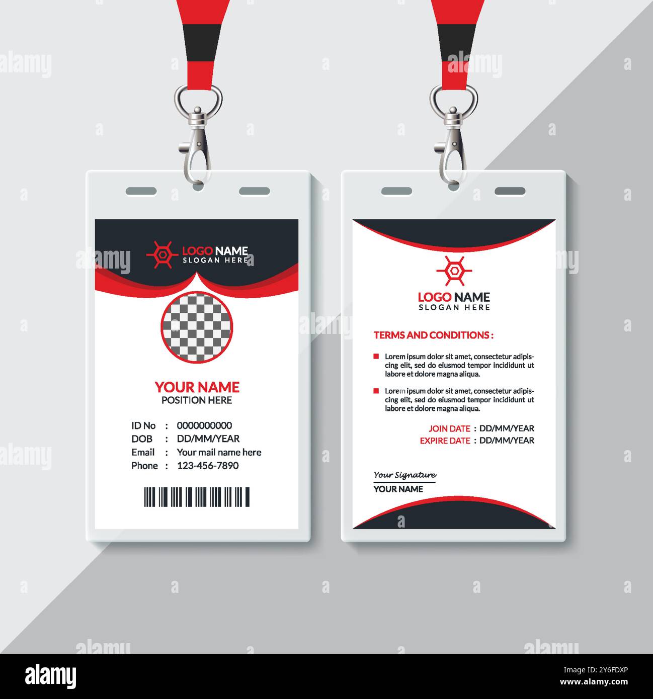 Creative ID Card Design Template Stock Vector Image & Art - Alamy