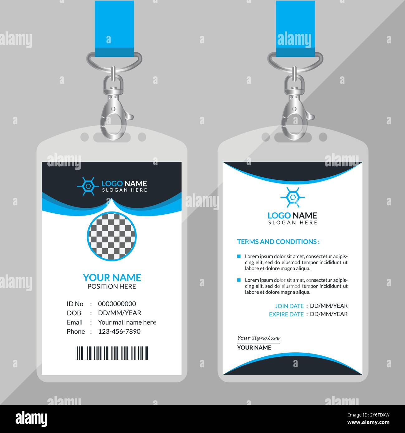 ID Card Design Template Stock Vector Image & Art - Alamy