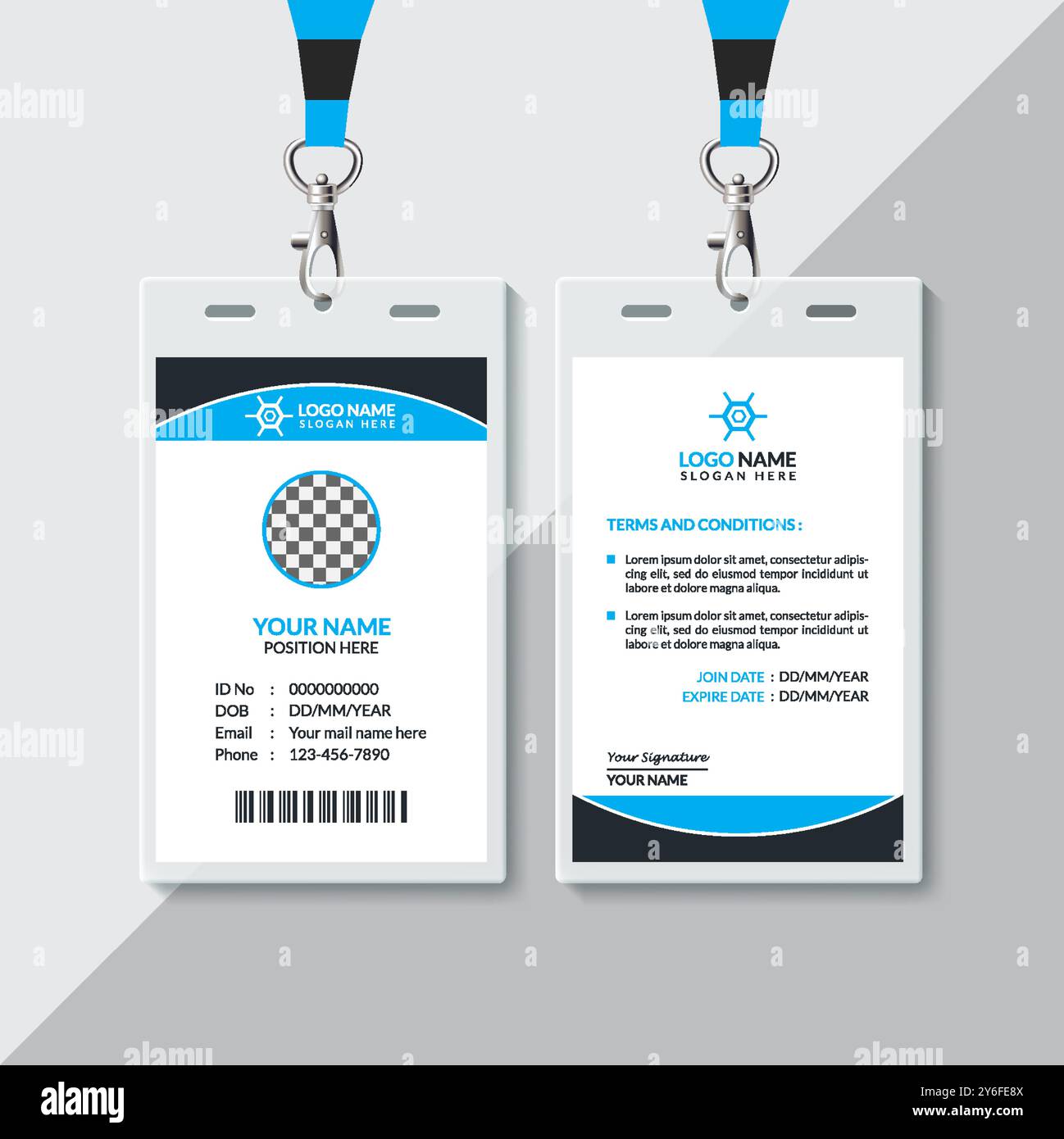 ID Card Design Template Stock Vector Image & Art - Alamy