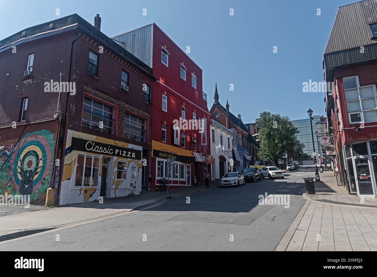 Brightly colored buildings. Halifax, Nova Scotia, Canada Stock Photo ...