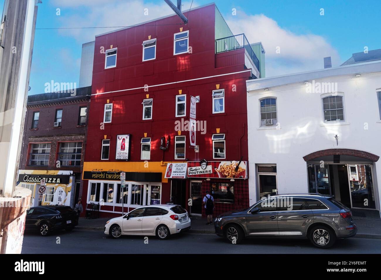 Brightly colored buildings. Halifax, Nova Scotia, Canada Stock Photo ...