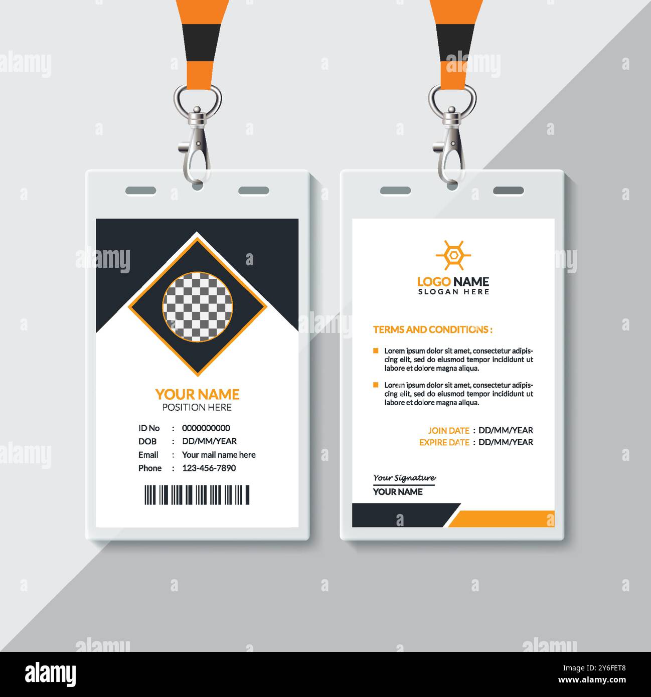 Modern id card design hi-res stock photography and images - Alamy