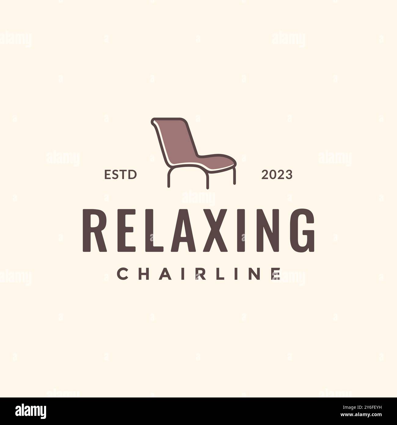 relaxing chair sleep pool furniture modern minimal colored hipster logo ...