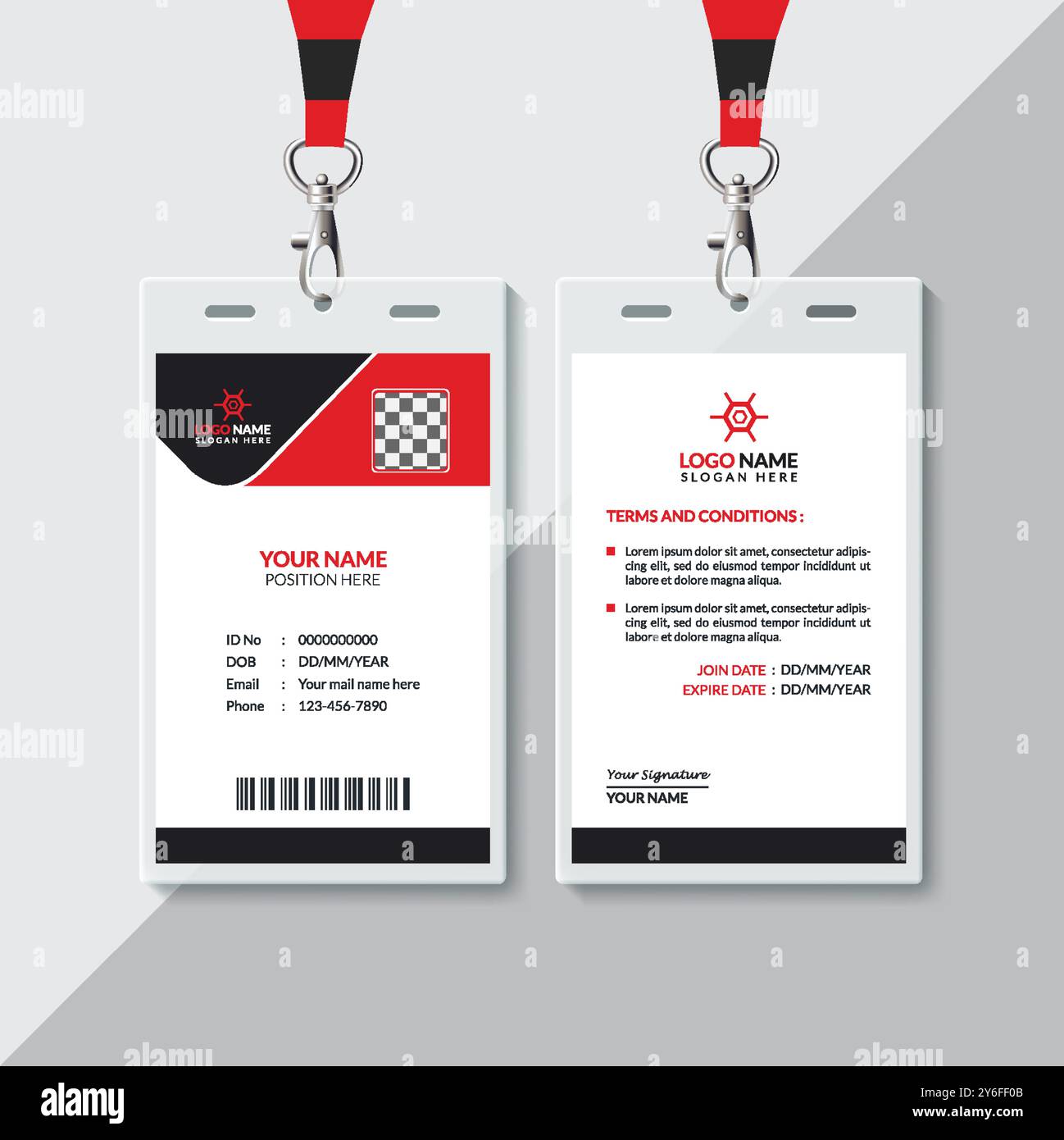 Creative ID Card Design Template Stock Vector Image & Art - Alamy