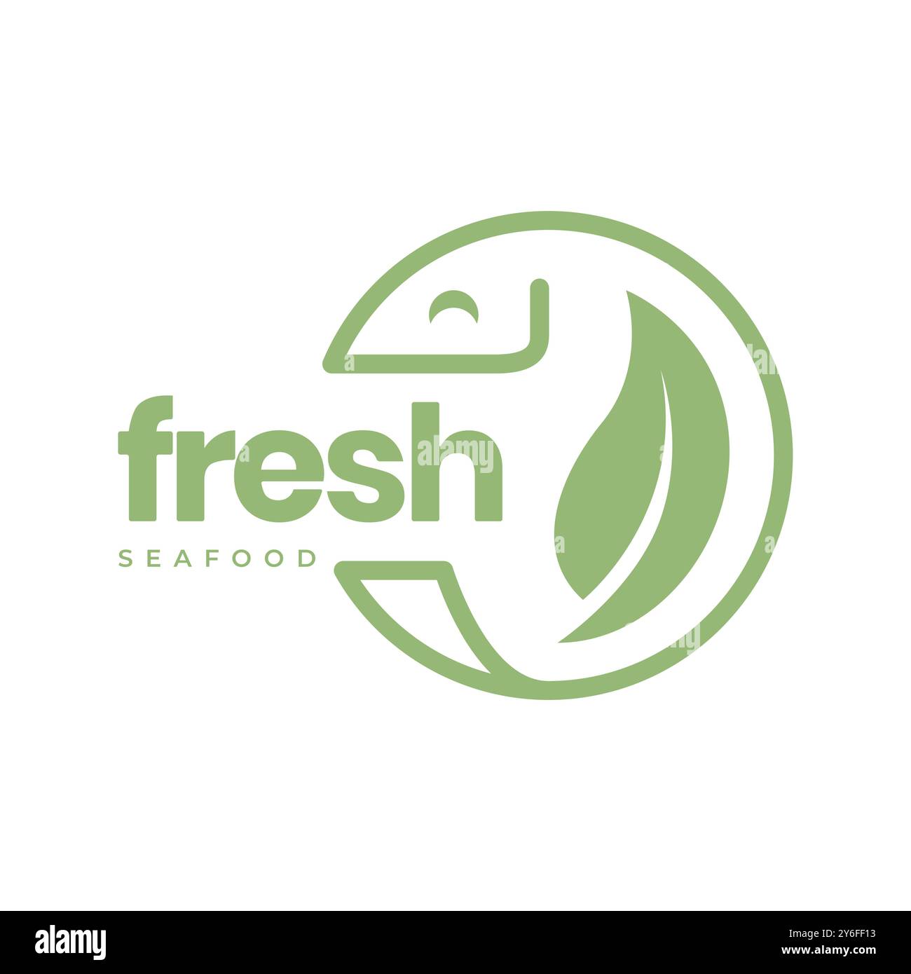 fresh fish seafood fishing cuisine kitchen restaurant geometric line ...